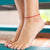 Versatile Red Nylon Ankle Bracelet - Comfort & Style - Luck Strings