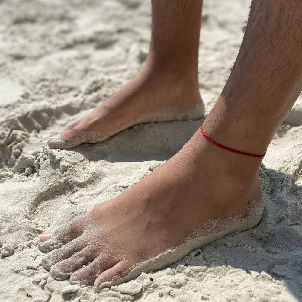 Versatile Red Nylon Ankle Bracelet - Comfort & Style - Luck Strings
